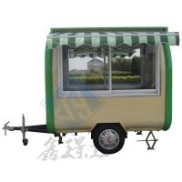China Galvanized Steel Single/Double Axles 300 Mobile Snack Vending Food Truck with Canopy for sale