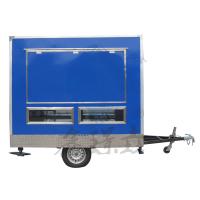 China Customized 250 Mobile Single/Double Axles Industrial with Canopy Square Mobile Food Truck for sale