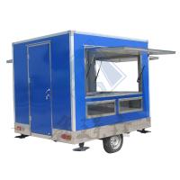 China Customized 250 Mobile Single/Double Axles Industrial with Canopy Square Mobile Food Truck for sale