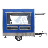 China Customized 250 Mobile Single/Double Axles Industrial with Canopy Square Mobile Food Truck for sale