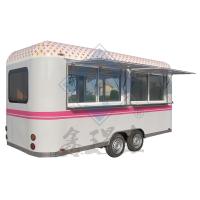 China Customized Round Model 600 Mobile Food Truck with Single/Double Axles and Design for sale
