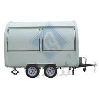 China Long Service Life Mobile Food Truck with Round Model and Single/Double Axles for sale