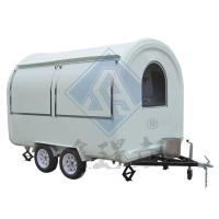 China Long Service Life Mobile Food Truck with Round Model and Single/Double Axles for sale