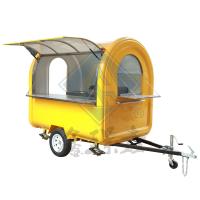 China Industrial Vending Snack 220CM Mobile Food Truck with Canopy and Round Model Design for sale