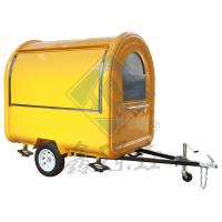 China Industrial Vending Snack 220CM Mobile Food Truck with Canopy and Round Model Design for sale