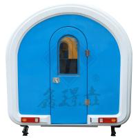 China 1000 KG Mobile Food Truck with Canopy Customized Color Round Model Single/Double Axles for sale