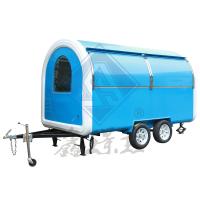China 1000 KG Mobile Food Truck with Canopy Customized Color Round Model Single/Double Axles for sale
