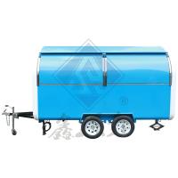 China 1000 KG Mobile Food Truck with Canopy Customized Color Round Model Single/Double Axles for sale