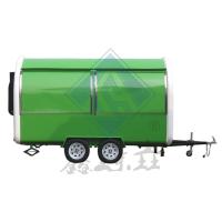China 1000 KG Mobile Food Truck with Canopy Customized Color Round Model Single/Double Axles for sale
