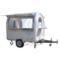 China Outdoor Street Vending Customized 300CM Mobile Food Truck with Canopy and Round Model for sale