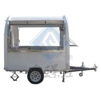 China Outdoor Street Vending Customized 300CM Mobile Food Truck with Canopy and Round Model for sale