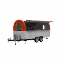 China Outdoor Street Vending 450CM Mobile Food Truck with Canopy and Single/Double Axles for sale