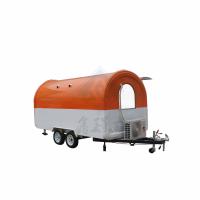 China Outdoor Street Vending 450CM Mobile Food Truck with Canopy and Single/Double Axles for sale