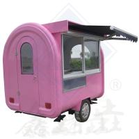 China Single/Double Axles Round Model Mobile Food Truck for Outdoor Street Food for sale