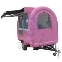 China Single/Double Axles Round Model Mobile Food Truck for Outdoor Street Food for sale