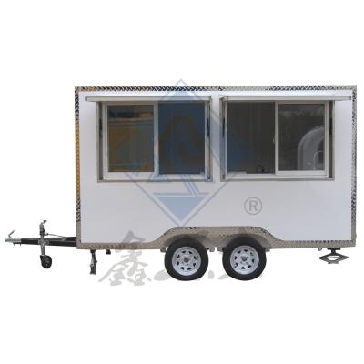 China Bakery Food Service Trailer Cart 350CM Single/Double Axles Mobile Hot Dog Coffee Truck for sale