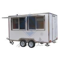 China Bakery Food Service Trailer Cart 350CM Single/Double Axles Mobile Hot Dog Coffee Truck for sale