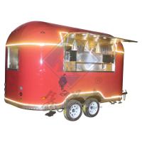 China Design 500CM Single/Double Axles Stainless Steel Food Truck for Outdoor Street Vending for sale