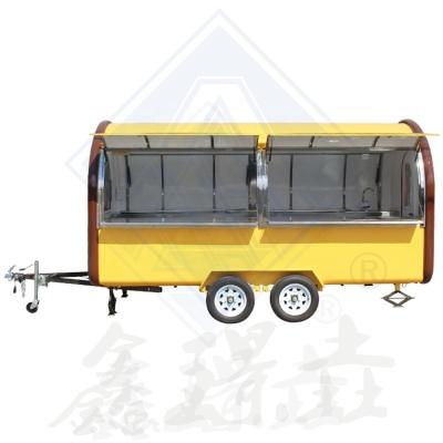 China Water-Based 450CM Single Axle Mobile Hot Dog Coffee Food Truck for Outdoor Street Vending for sale