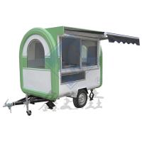 China Customized 250CM Single Axle Mobile Food Truck with Canopy Food Service Trailer Cart for sale