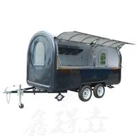 China 500CM Single Axle Nice Design Mobile Food Truck with Customized Color and Round Model for sale