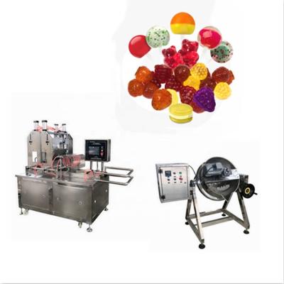 China Compact and Semi Automatic Gummy Soft Hard Candies Jelly Gelatin Candy Production Line for sale