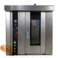 China Food Baking Machine 32 Trays Gas Electric Diesel Rotary Oven with Steam Function Good for sale