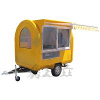 China Outdoor Street Vending 300CM Double Axle Mobile Food Truck with and Customized Design for sale