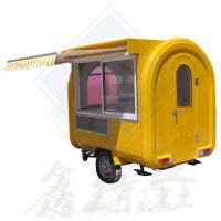 China Outdoor Street Vending 300CM Double Axle Mobile Food Truck with and Customized Design for sale
