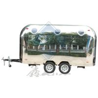 China 450CM Single/Double Axles Design Mobile Food Truck with Stainless Steel and Spare Parts for sale