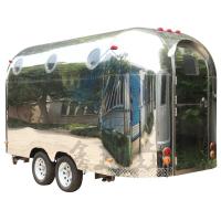 China 450CM Single/Double Axles Design Mobile Food Truck with Stainless Steel and Spare Parts for sale