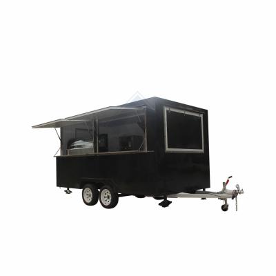 China Outdoor Street Vending 400CM Single/Double Axles Mobile Food Truck with Nice Design for sale