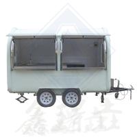 China Customized Industrial Round Model Hot Dog Coffee Mobile Food Truck 350CM Single Axle for sale