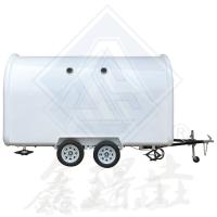 China Customized Industrial Round Model Hot Dog Coffee Mobile Food Truck 350CM Single Axle for sale