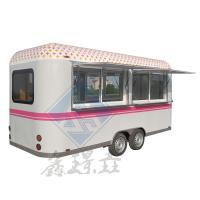 China Mobile Outdoor Street Food Cart with Industrial Round Model and Customized Color for sale