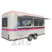 China Mobile Outdoor Street Food Cart with Industrial Round Model and Customized Color for sale