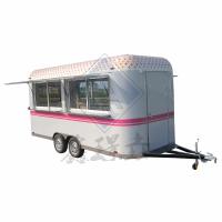 China Mobile Outdoor Street Food Cart with Industrial Round Model and Customized Color for sale
