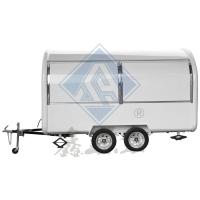 China Customized Industrial Round Model Mobile Hot Dog Coffee Food Truck with 3.5M Double Axle for sale