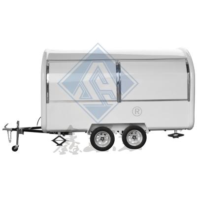 China Customized Industrial Round Model Mobile Hot Dog Coffee Food Truck with 3.5M Double Axle for sale