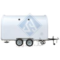 China Customized Industrial Round Model Mobile Hot Dog Coffee Food Truck with 3.5M Double Axle for sale