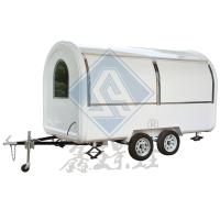 China Customized Industrial Round Model Mobile Hot Dog Coffee Food Truck with 3.5M Double Axle for sale