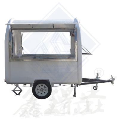 China Customized Industrial Round Model 2.5M Double Axle Mobile Food Truck for Hot Dog for sale
