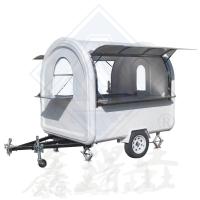 China Customized Industrial Round Model 2.5M Double Axle Mobile Food Truck for Hot Dog for sale