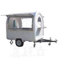 China Customized Industrial Round Model 2.5M Double Axle Mobile Food Truck for Hot Dog for sale