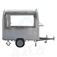 China Customized Industrial Round Model 2.5M Double Axle Mobile Food Truck for Hot Dog for sale
