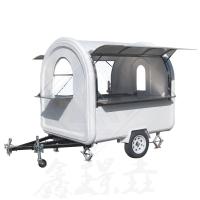 China Customized Industrial Round Model 2.5M Double Axle Mobile Food Truck for Hot Dog for sale
