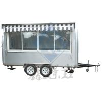 China 300*160*230 CM Galvanized Steel Double Axle Nice Design Mobile with Canopy Food Truck for sale