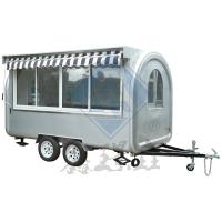 China 300*160*230 CM Galvanized Steel Double Axle Nice Design Mobile with Canopy Food Truck for sale