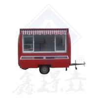 China 2.8M Double Axle Mobile Customized Industrial Round Model with Canopy Coffee Food Truck for sale
