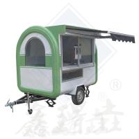 China Mobile Customized Industrial Round Model with Canopy Coffee Food Truck 2.2M Double Axle for sale